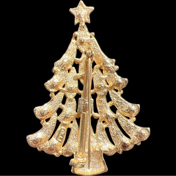 JJ | Jewelry | Vintage Jj Christmas Tree Brooch Rhinestones | Poshmark